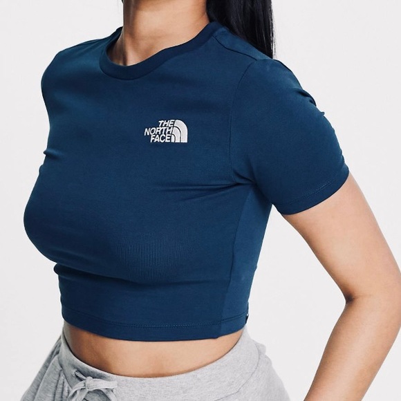 The North Face | Tops | The North Face Blue Crop Top | Poshmark